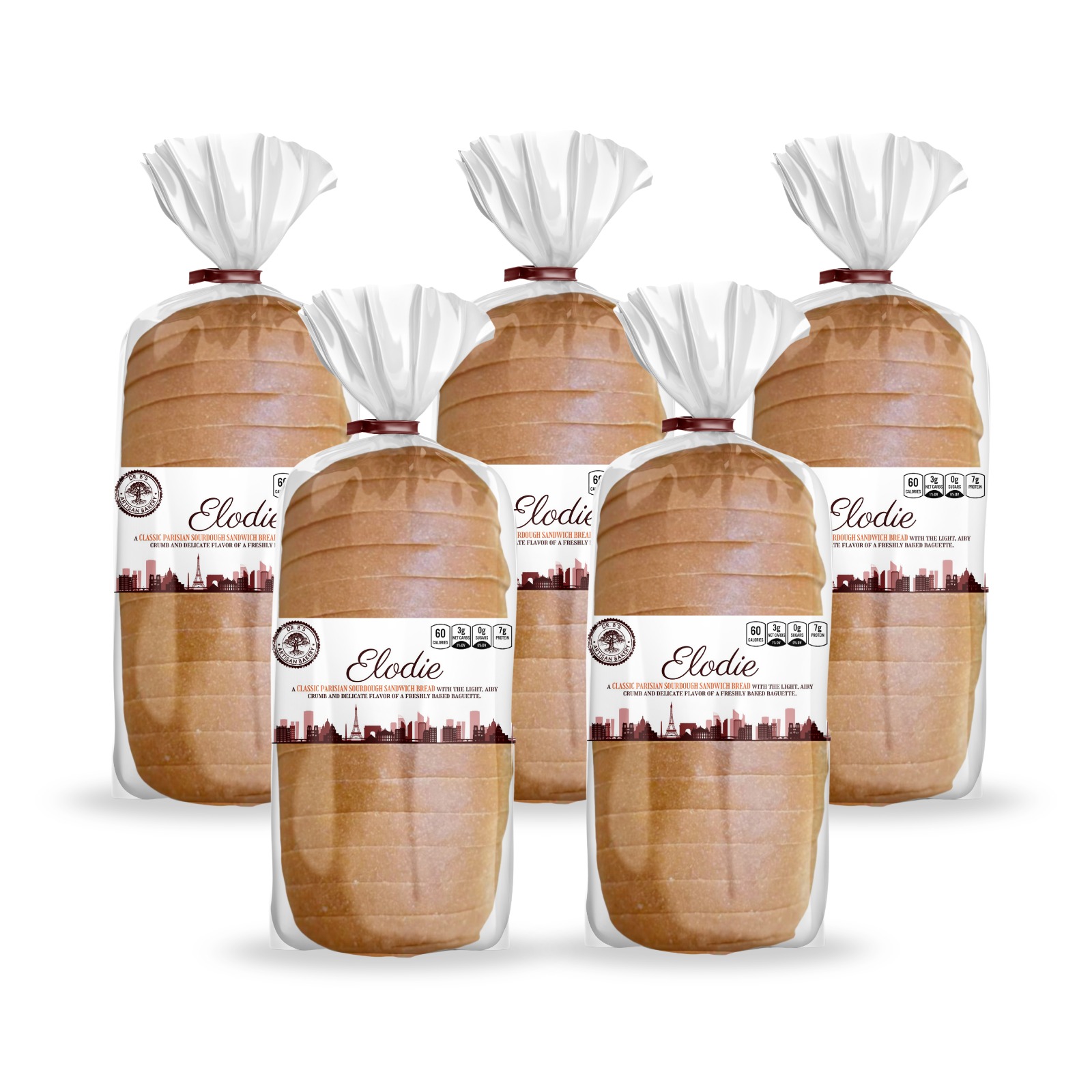 Classic Parisian Low Carb Sourdough Sandwich Bread(5 Pack)